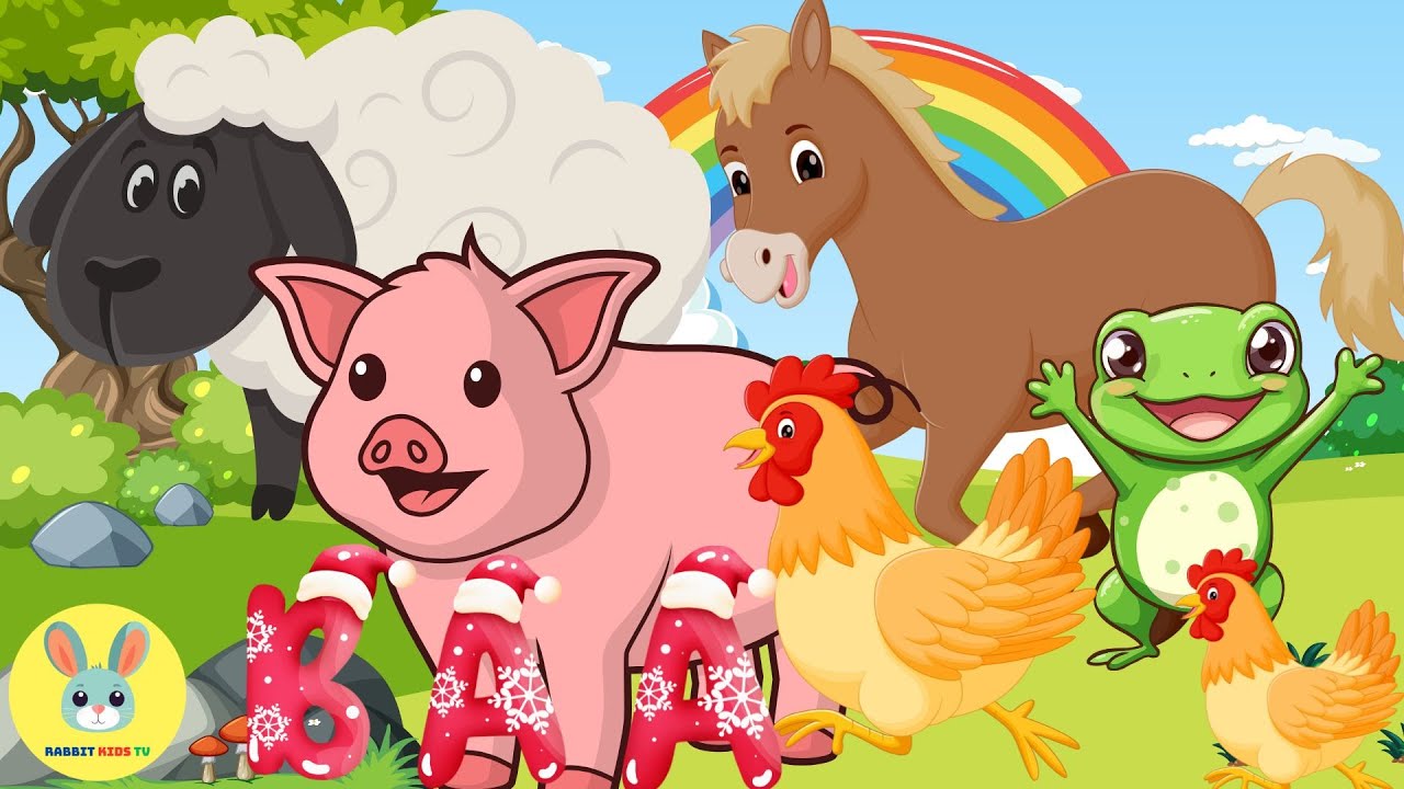 Animal Sounds Song | Pig Horse Frog Hen Sheep | Nursery Rhymes for ...