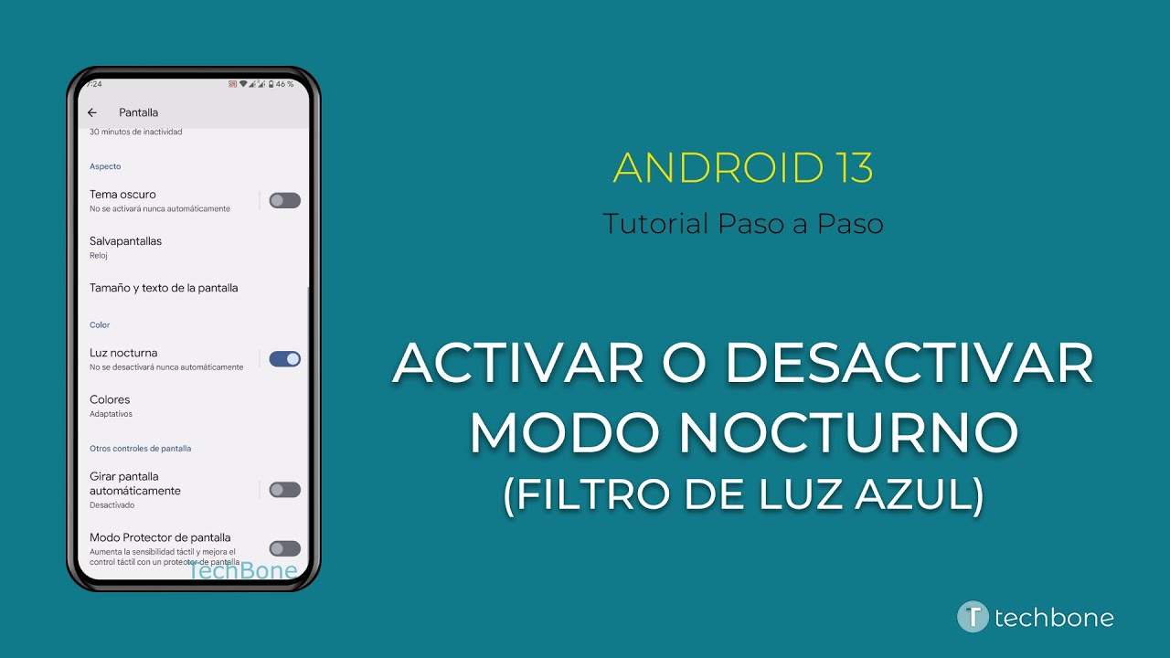 Activar o Desactivar el Modo Nocturno [Android 13] - YouTube