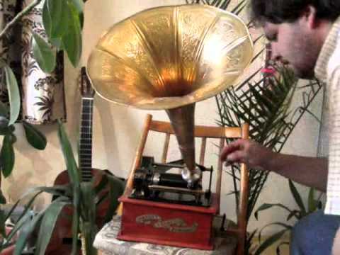 Markův Fonograf homemade Phonograph cylinder player, edison gold ...