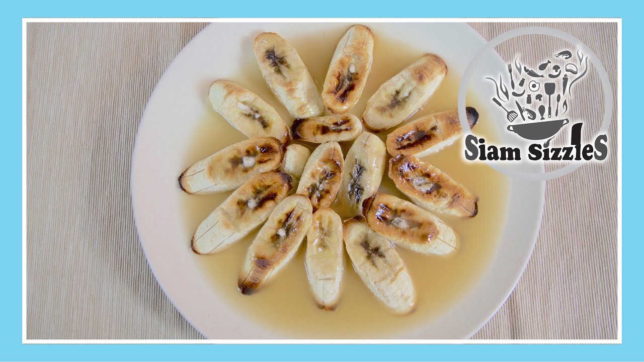 Grilled Bananas In Coconut Syrup (Klauy Ping) - YouTube