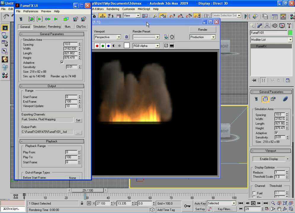 Fumefx fire Tutorial - YouTube