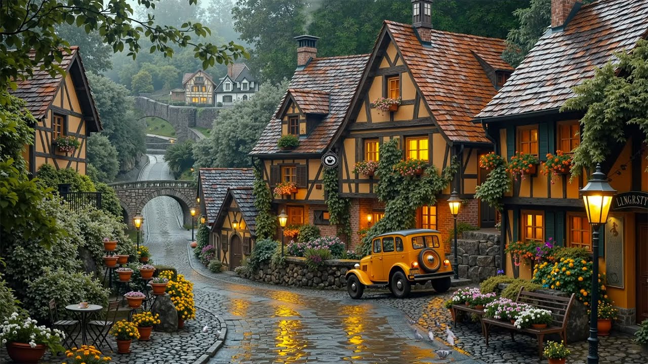 Soothing Spring Jazz in a Nostalgic Quaint Village | Peaceful Vibes ...