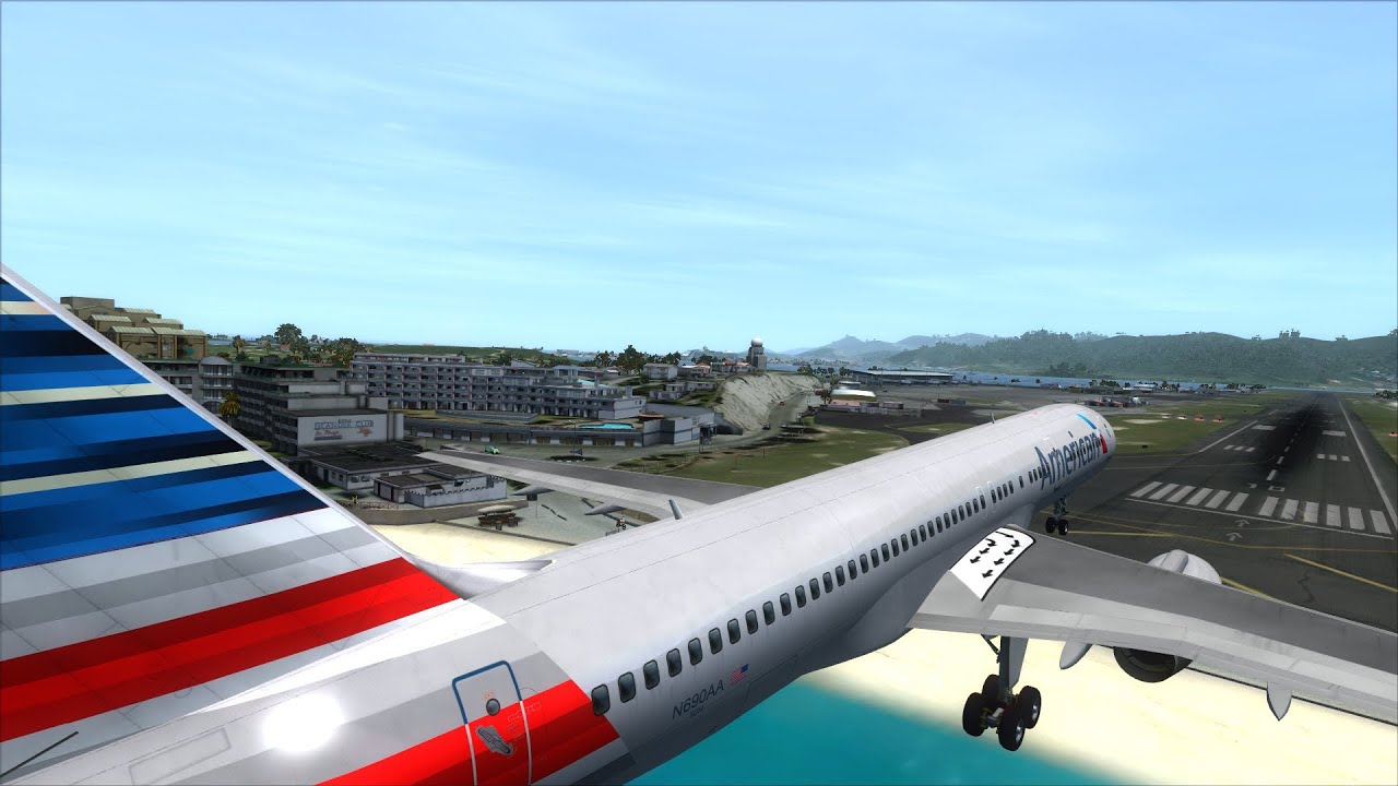 FSX - American Airlines Boeing 757 Landing in Manchester [HD + 3D ...