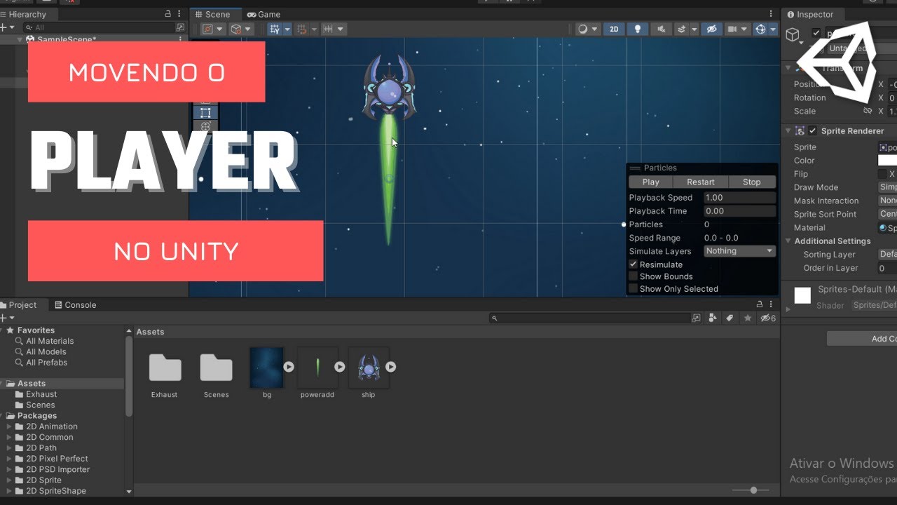 Movendo o player no Unity - YouTube