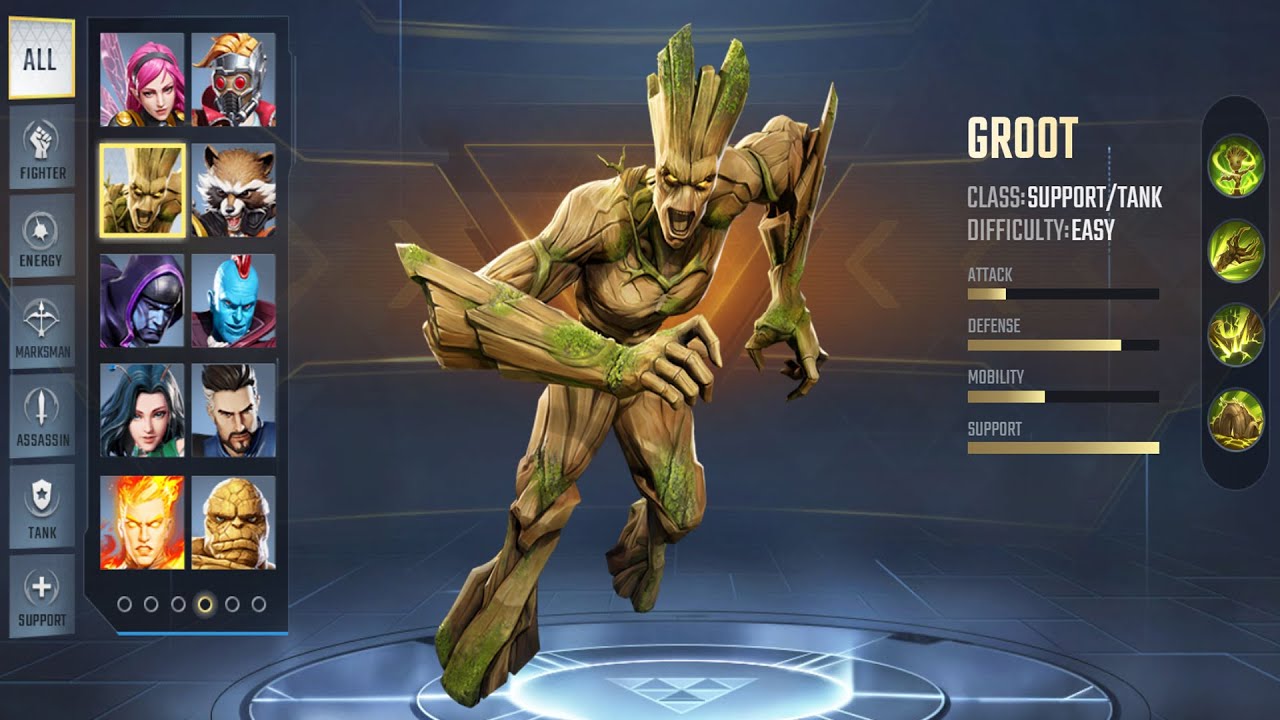 MARVEL Super War - GROOT Gameplay! I AM GROOT!! - YouTube