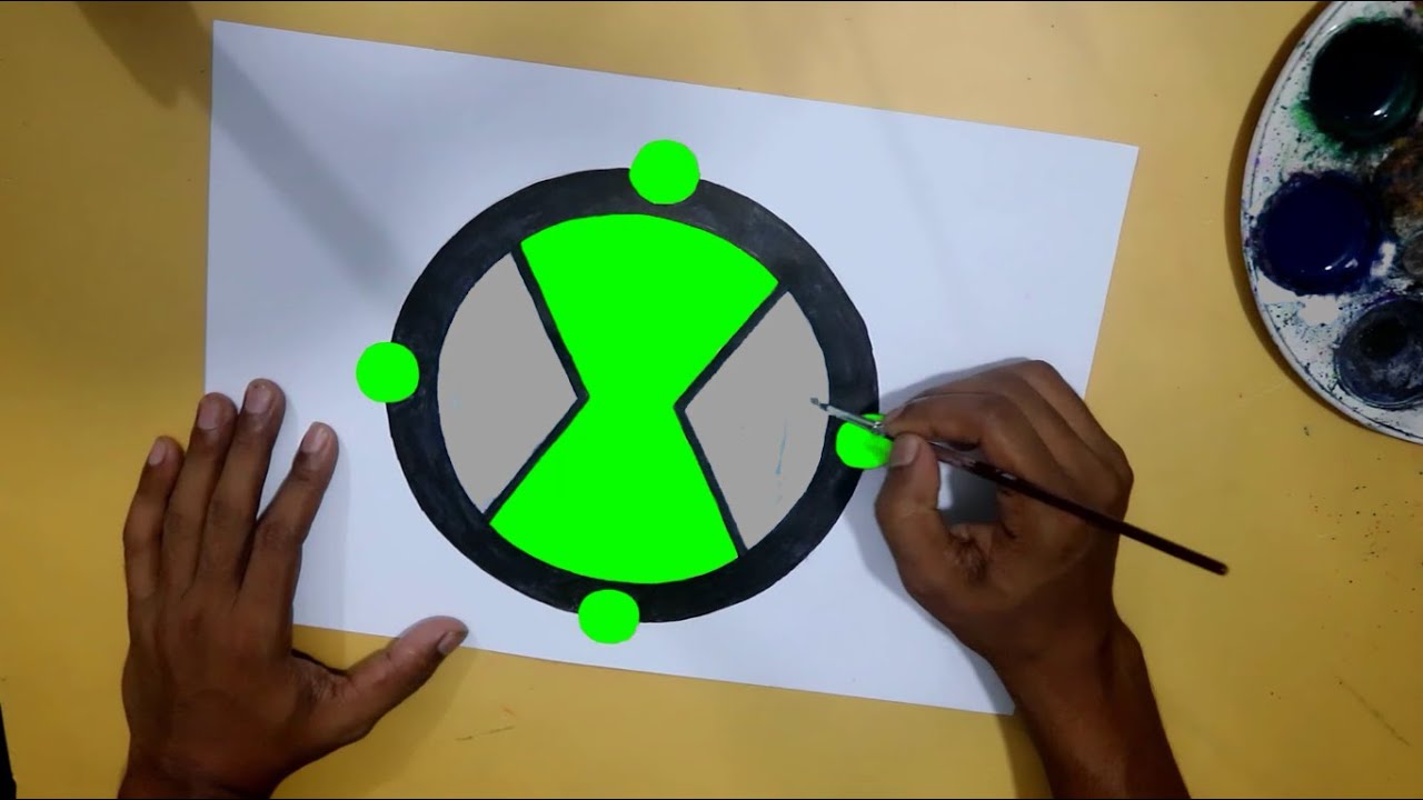 How to draw the Ben 10 symbol - YouTube