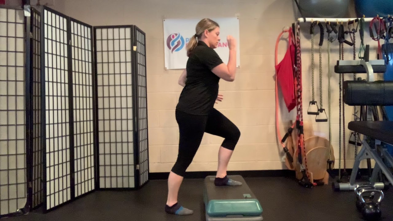 Step Up Overhead Reach - YouTube