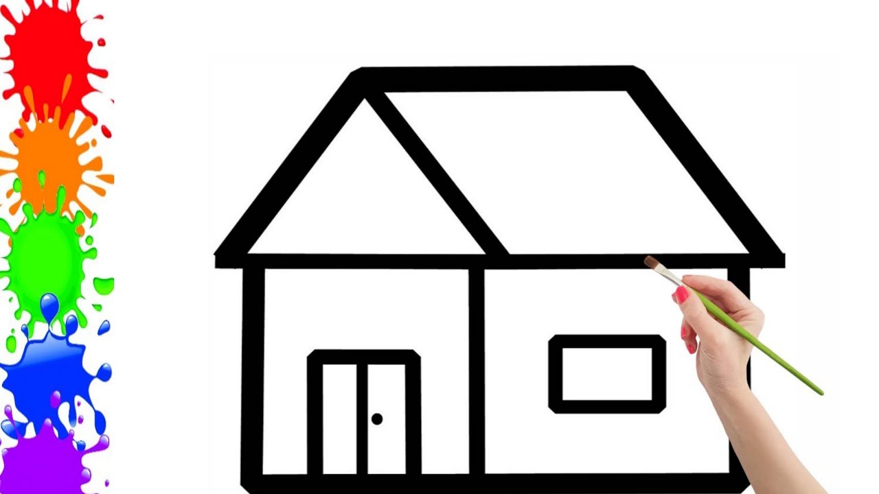 Hut Drawing For Kids and Toddlers || How To Draw Beautiful House ...