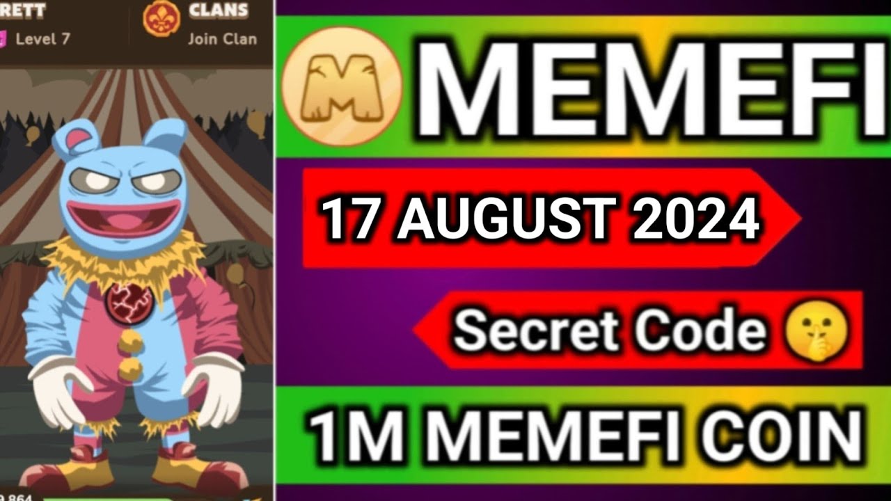 Memefi Secret Reward Combo Today !! Memefi 17.August.2024 Combo ...