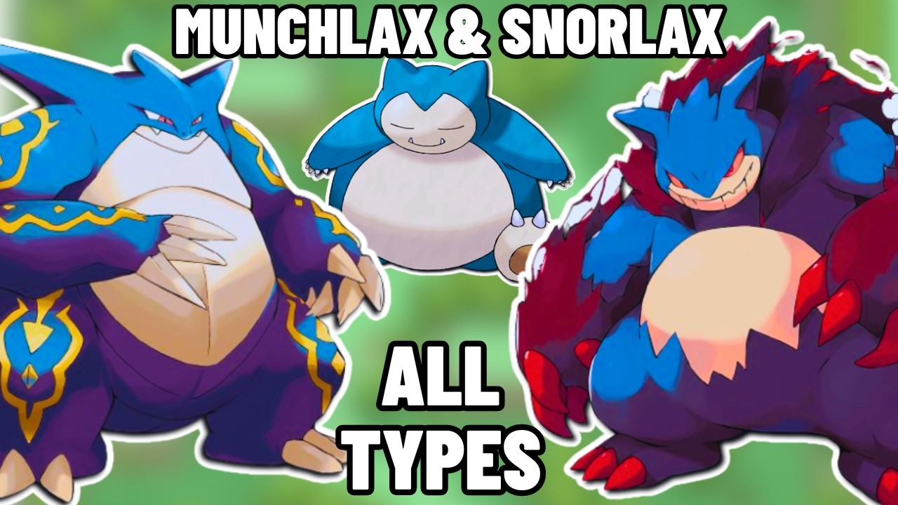 Munchlax & Snorlax Across All Types | Type Swap, Fakemon, Pokedex ...