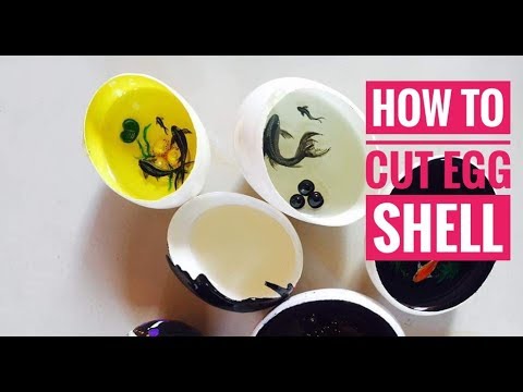 How to cut an egg shell with knife - YouTube
