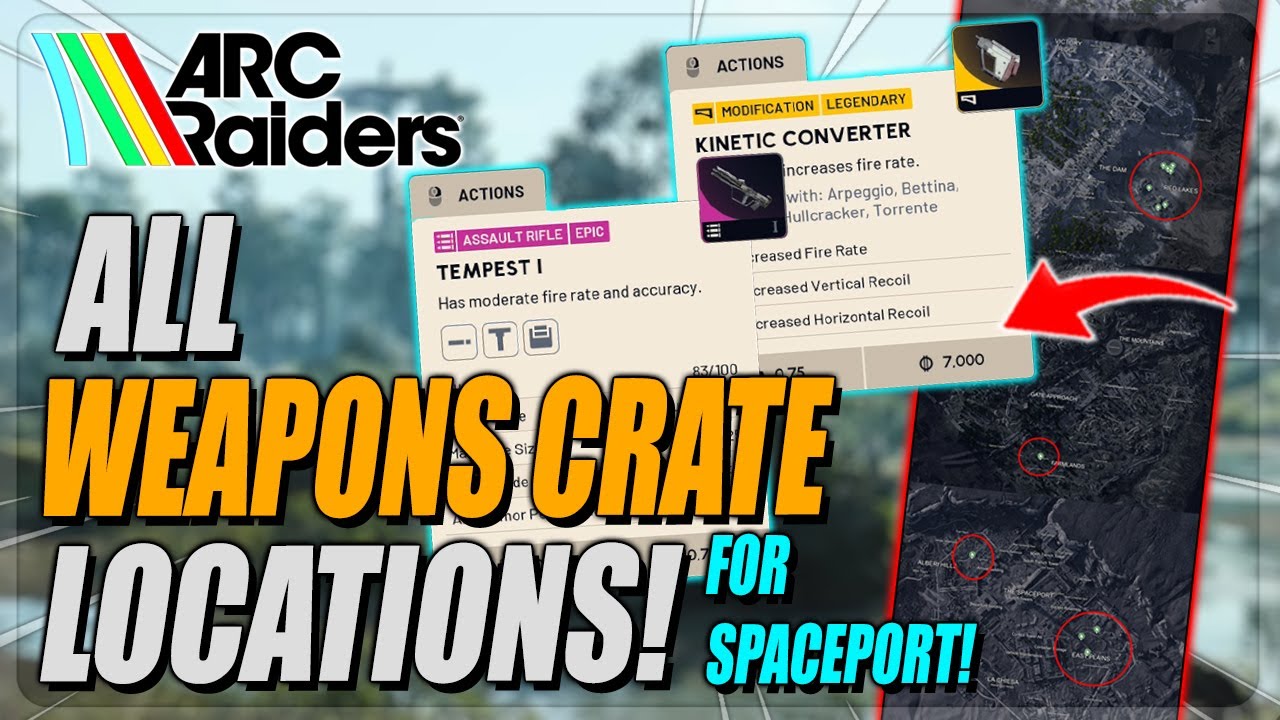 ARC Raiders - ALL Weapon Crate Locations On SpacePort! - YouTube