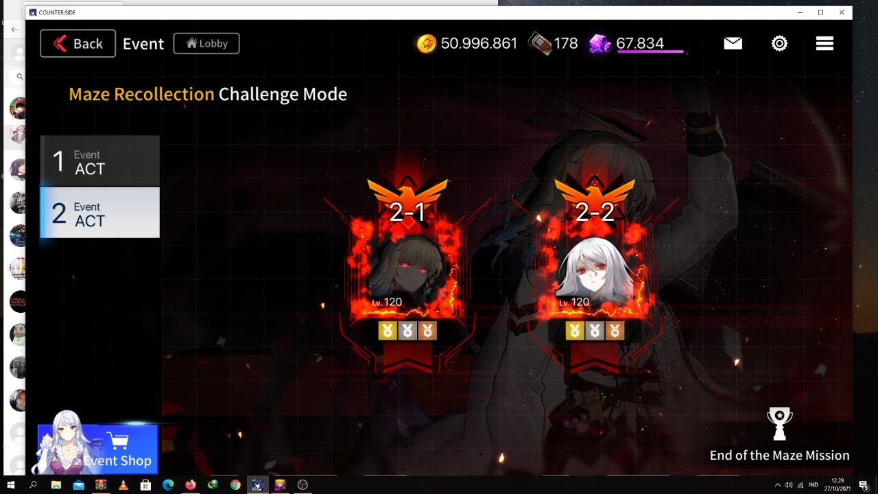 Counter Side: Maze Recollection Challenge Mode 2-2 - YouTube