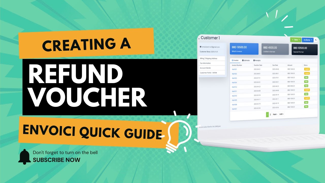 Creating a Refund Vouchers for Customers - YouTube
