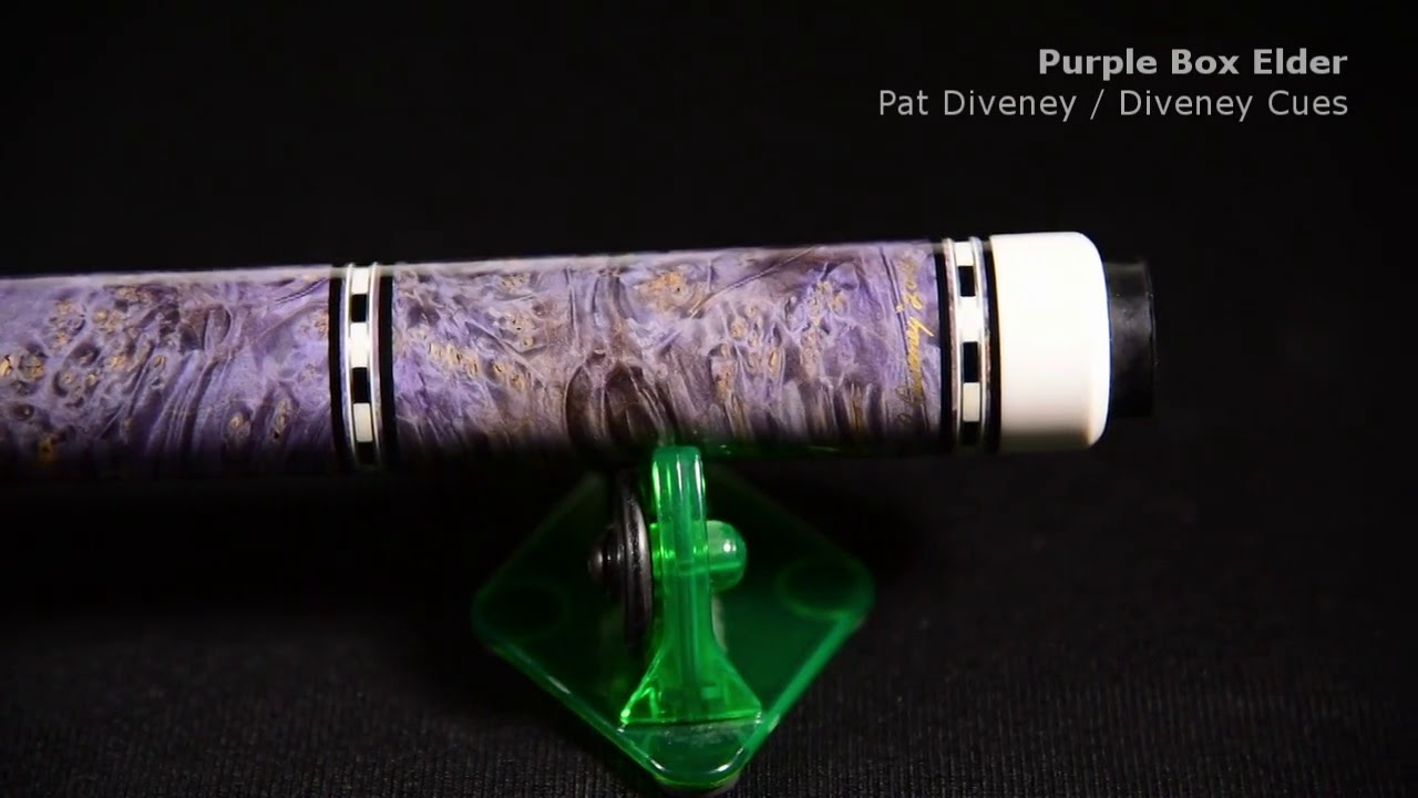 Pat Diveney Custom Cue - Purple Box Elder - YouTube