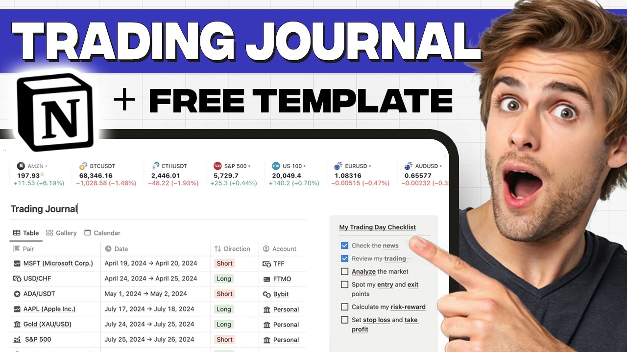 FREE Trading Journal in 4 Minutes – Step by Step (Free Template) - YouTube