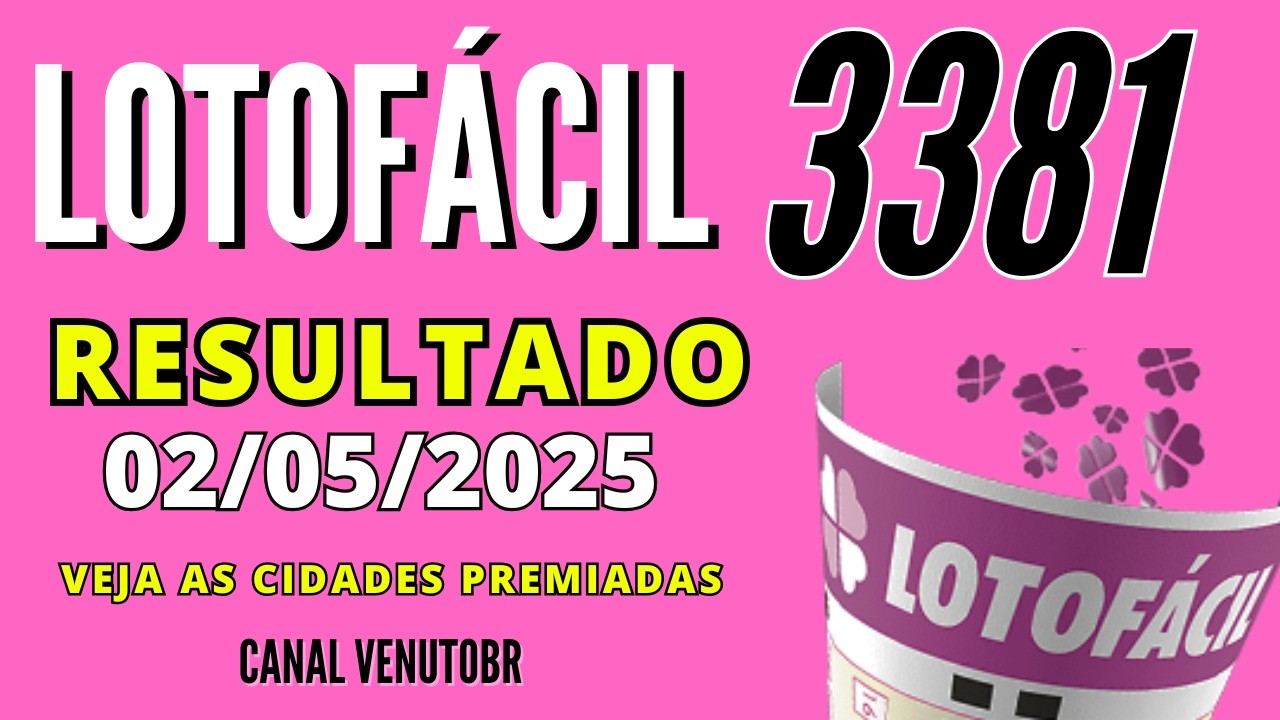 🍀 Resultado Lotofácil 3381 - YouTube