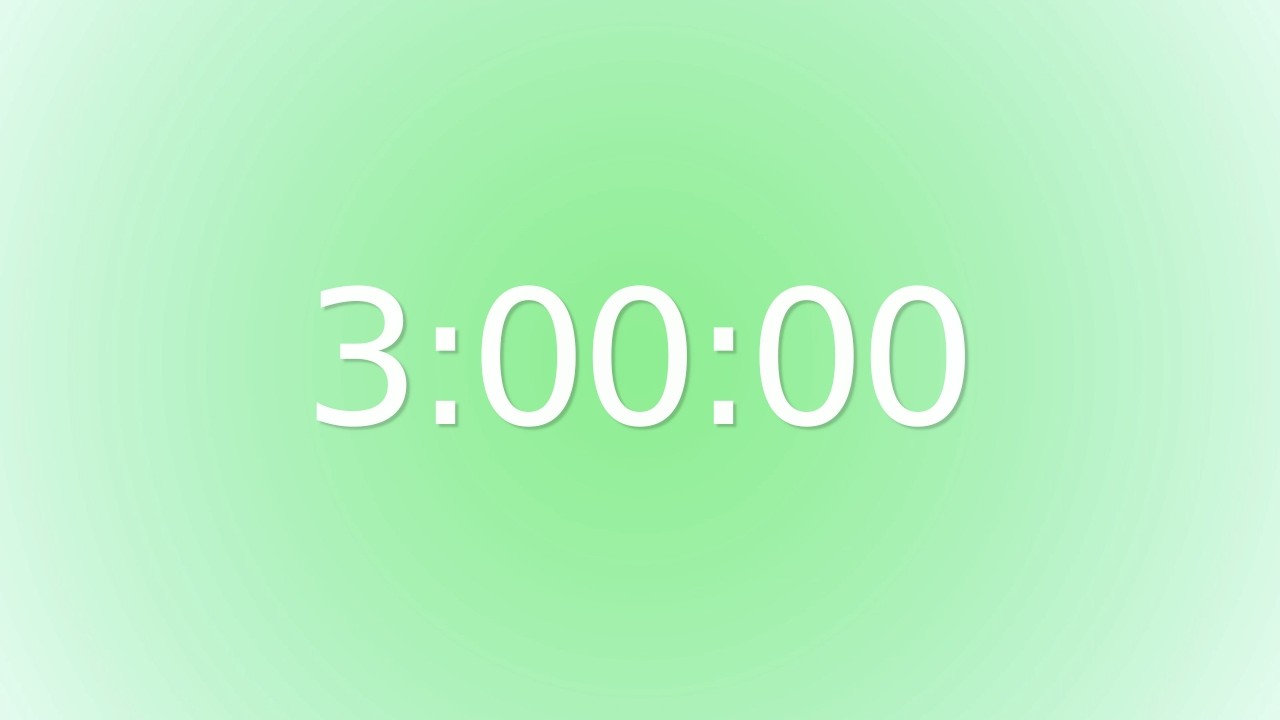 3H Mint Morning Mist Timer | Gradient Countdown 💚 #98FF98 #BDFCC9 # ...
