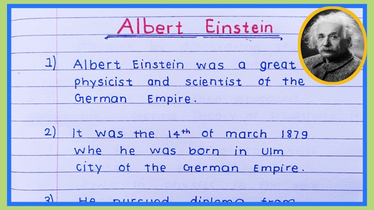 About Albert Einstein 10 lines in english | short essay on Albert ...