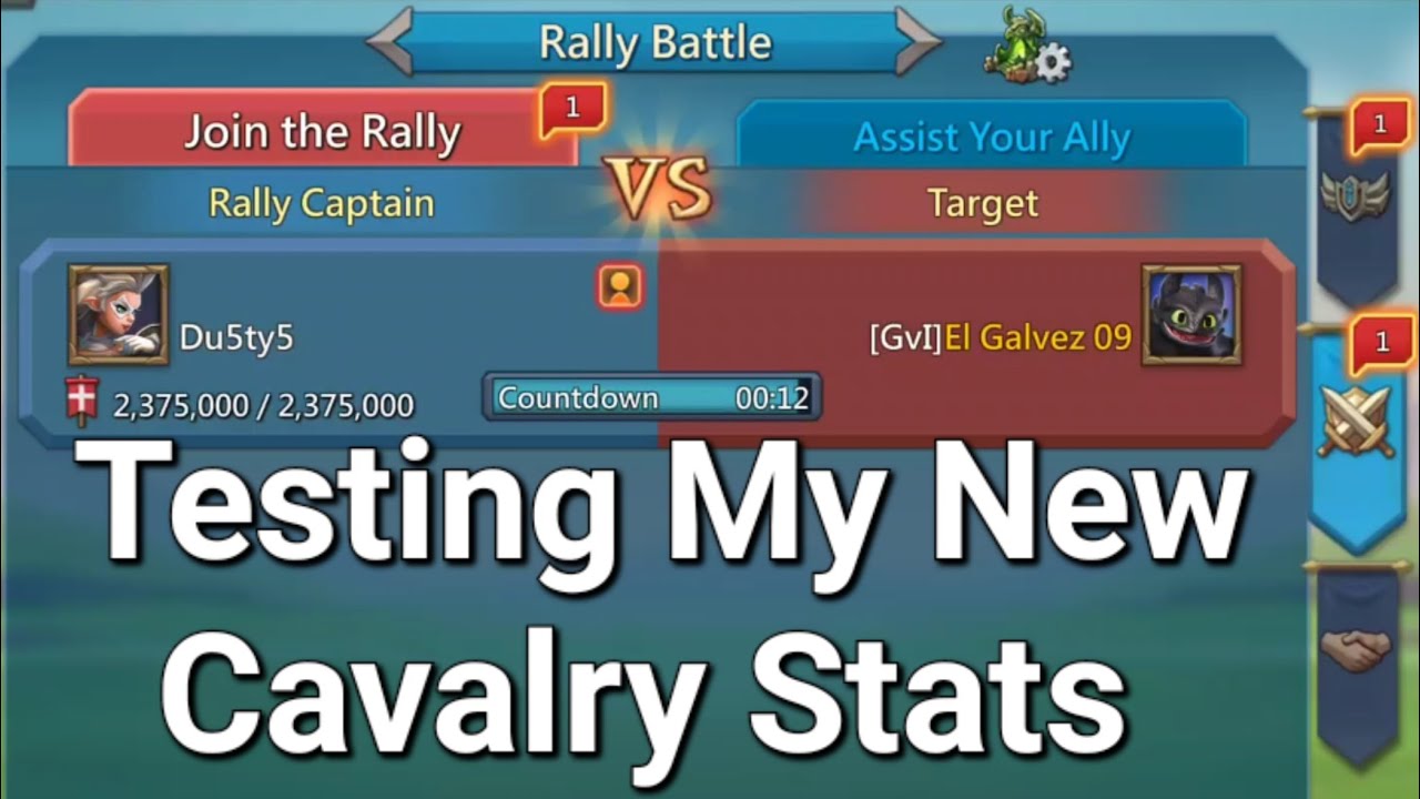 Lords Mobile ~ Testing My New Cavalry Stats - YouTube
