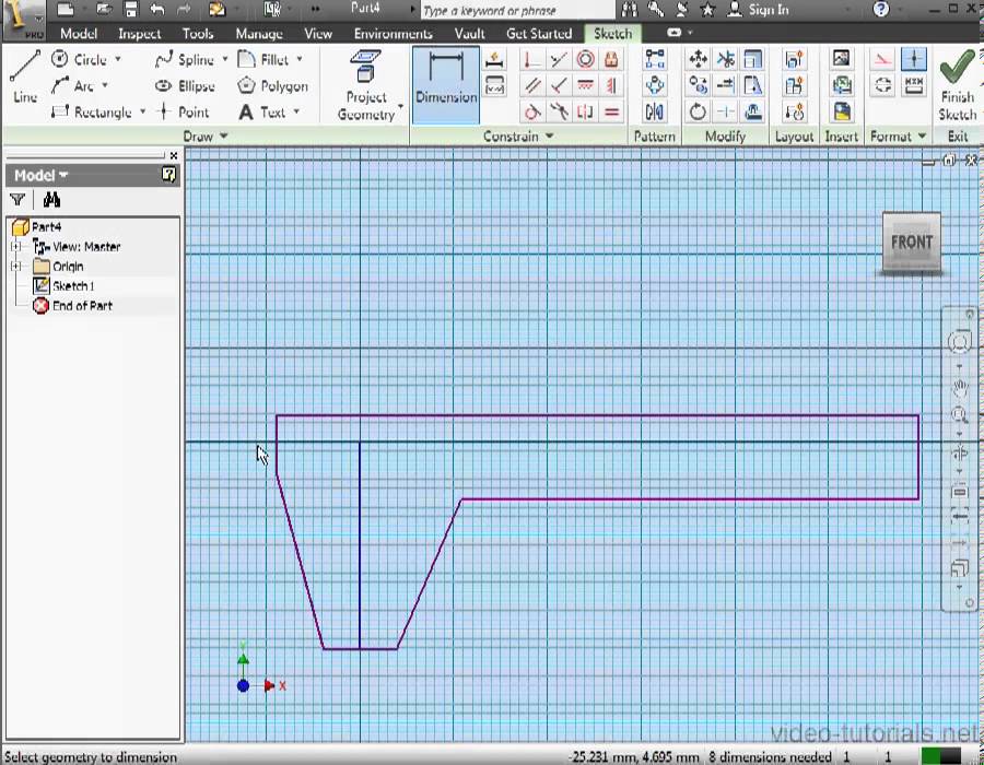 Gear Housing Project #1 - AutoDesk Inventor Tutorials | Advanced Part ...