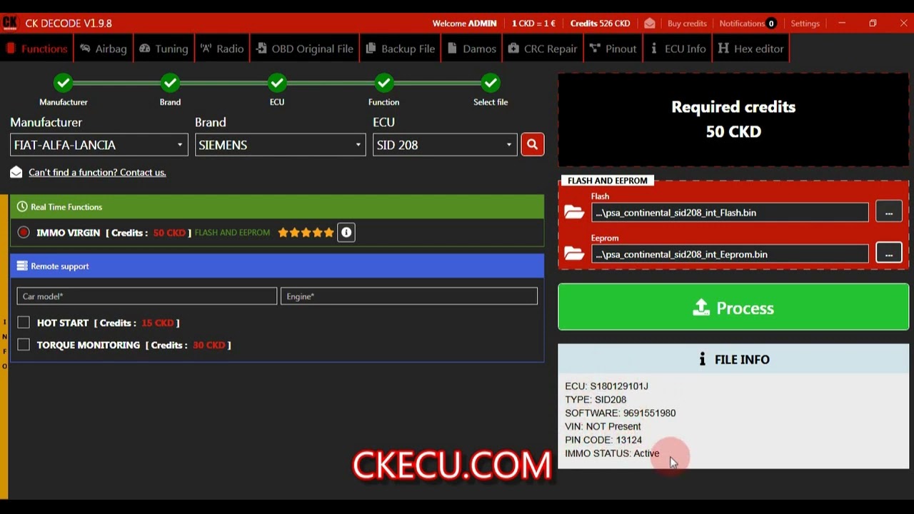 SIEMENS | CONTINENTAL SID208 (FIAT | PEUGEOT | CITROEN) IMMO VIRGIN AND ...