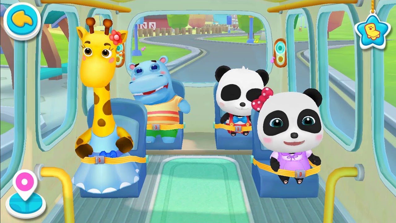 Baby Panda’s School Bus - Let's Drive! l Babybus l kids game l Baby Bus ...