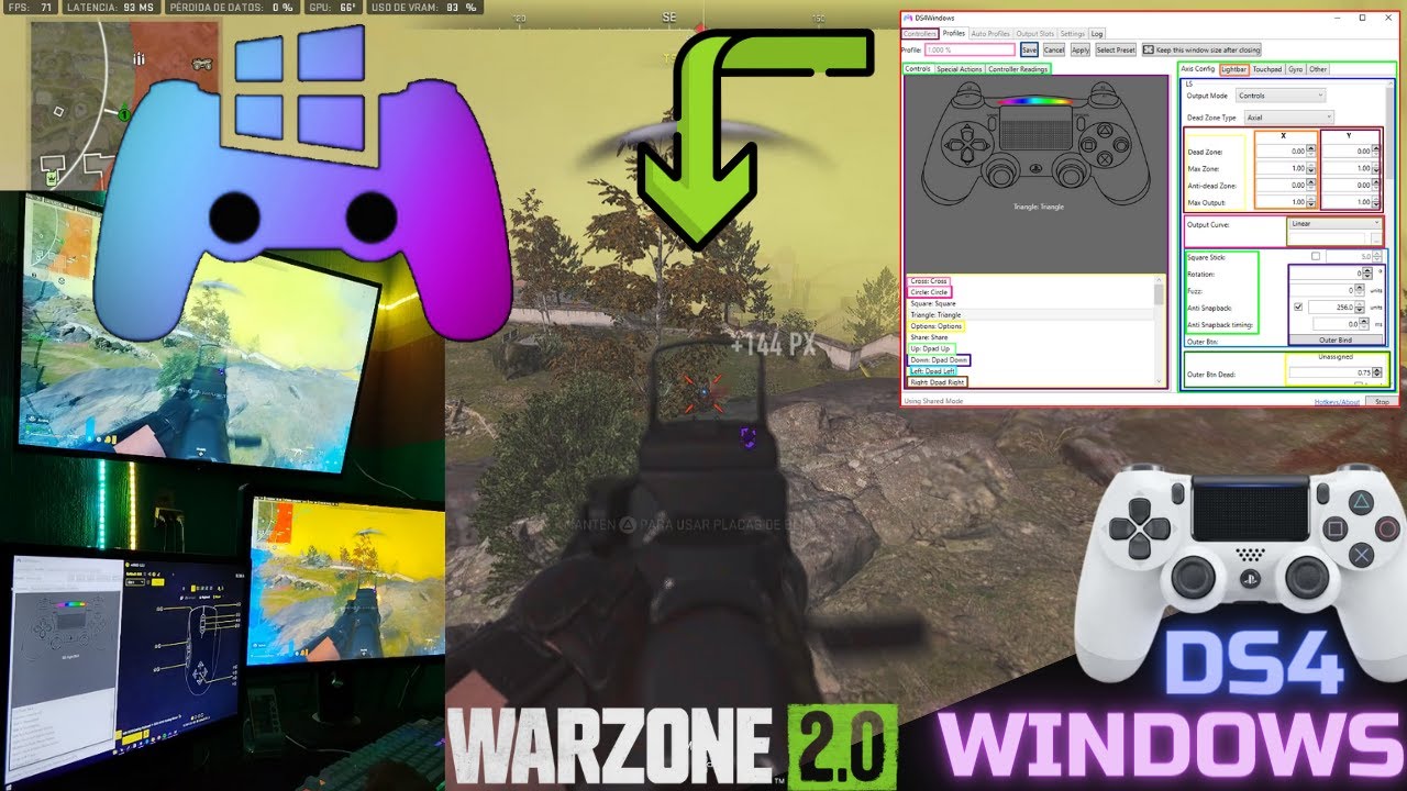 Ds4 Windows AIMBOT & Settings For NO RECOIL And AIM ASSIST + Monitor ...