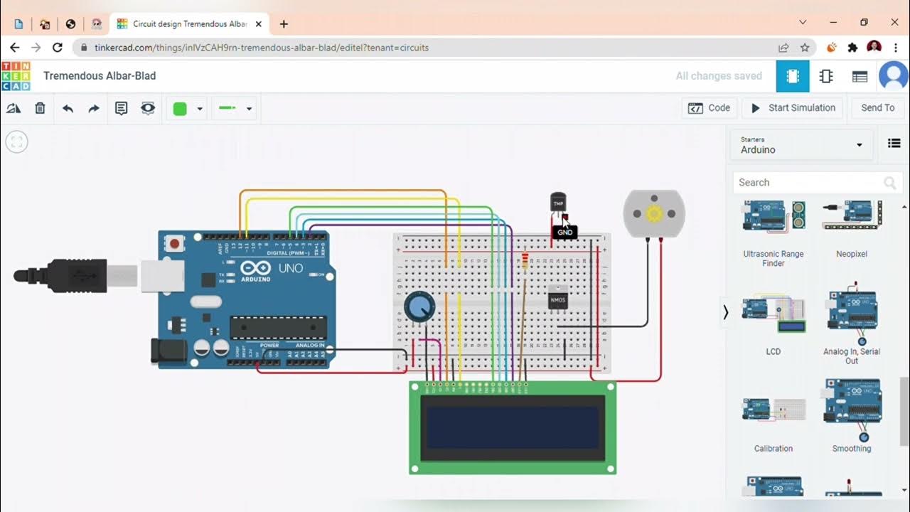 Tinkercad Kipas Suhu Otomatis - YouTube