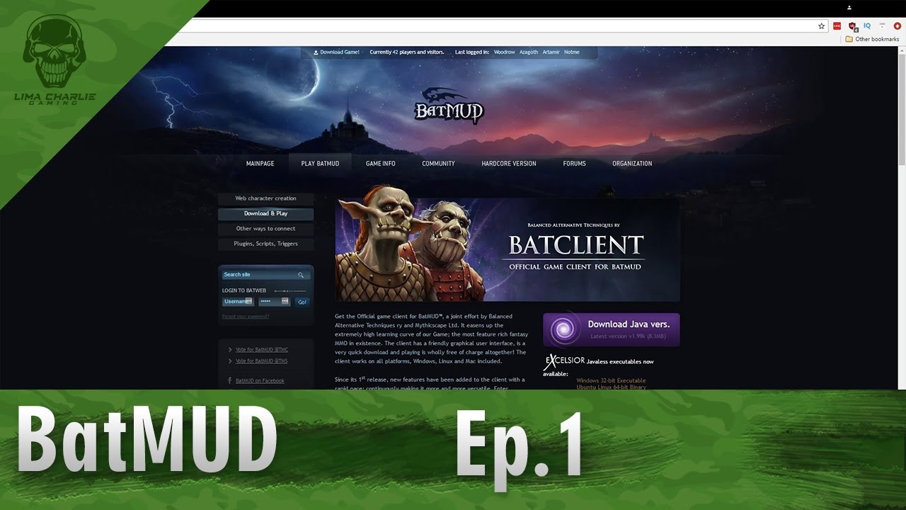 BatMUD Let's Play! Episode 1: Introduction and Collab with Saved Game ...