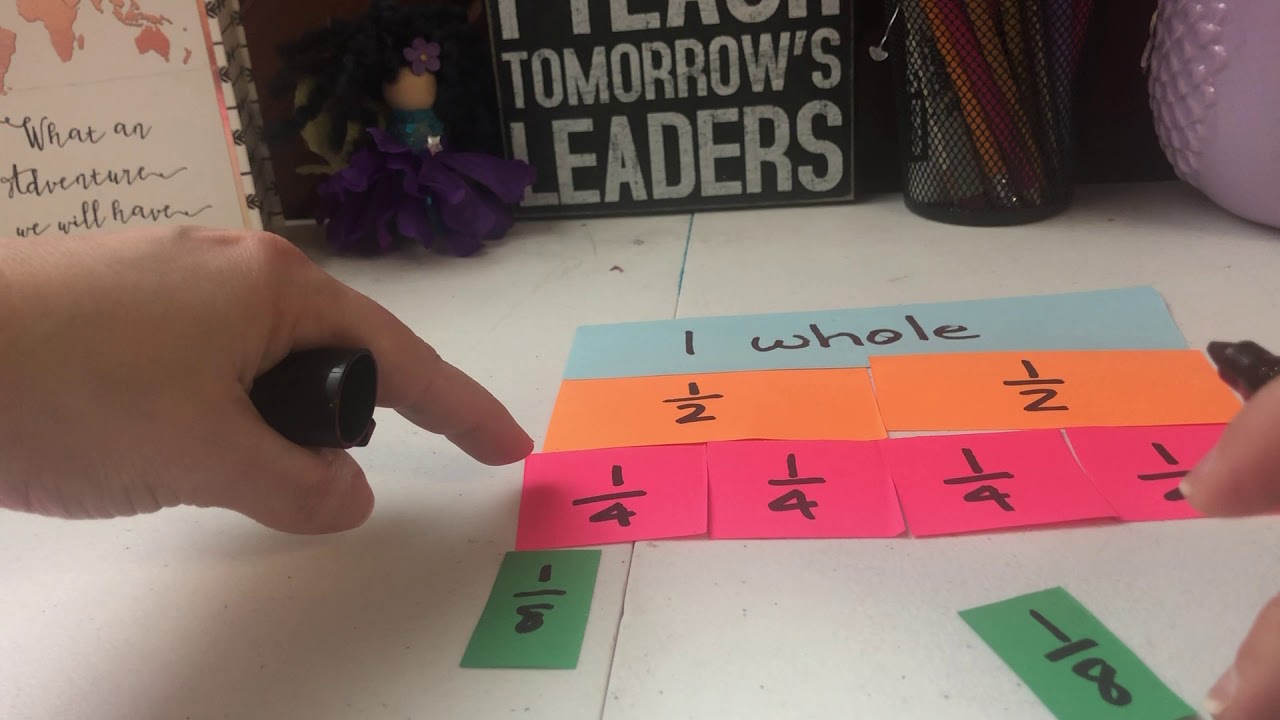 Making fraction strips / exploring frqctions - YouTube