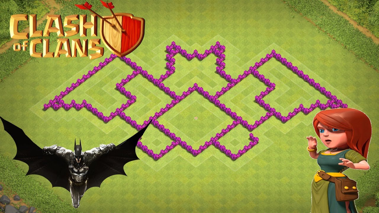 clash of clans th7 batman base | coc th7 batman design base - YouTube