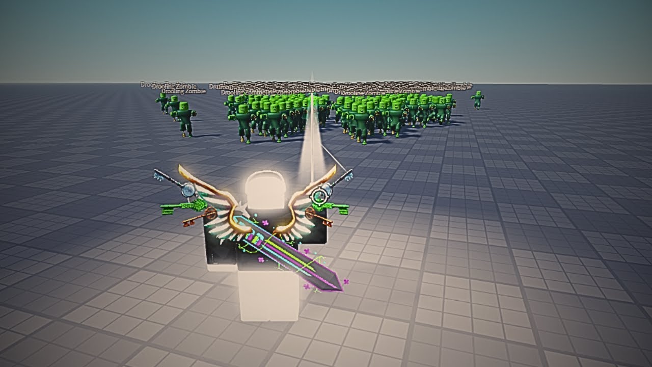 Custom Sword vs 100+ Zombies - YouTube