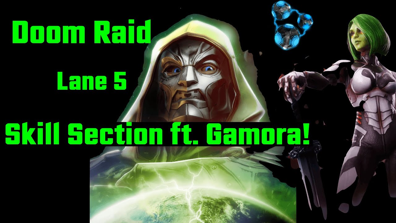 Doom Raid Lane 5 skill Blue ISO, ft Gamora! msf Marvel Strike Force ...