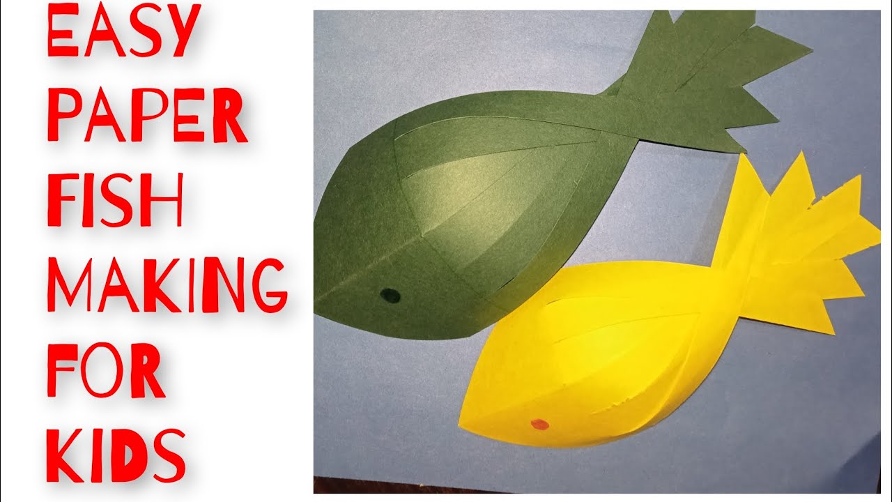 Learn How to Make Paper Fish For Kids #funcraftsforkids - YouTube