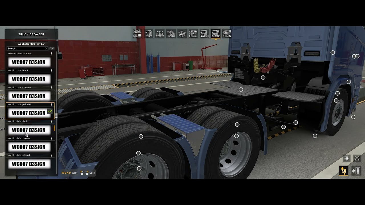 ETS2 Scania NG rear fender nordic sideskirt cover - YouTube