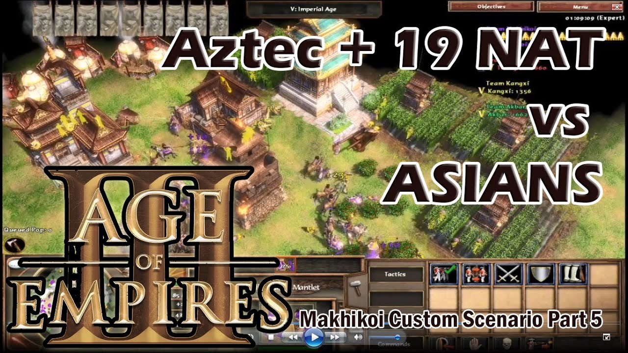 Age of Empires 3 - Aztec vs Asians Custom Scenario | Makhikoi Adventure ...