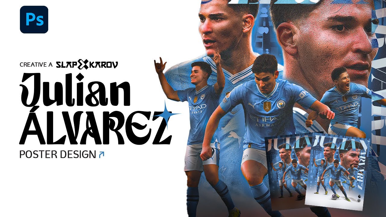 Julián Álvarez - Photoshop Speed Art - YouTube