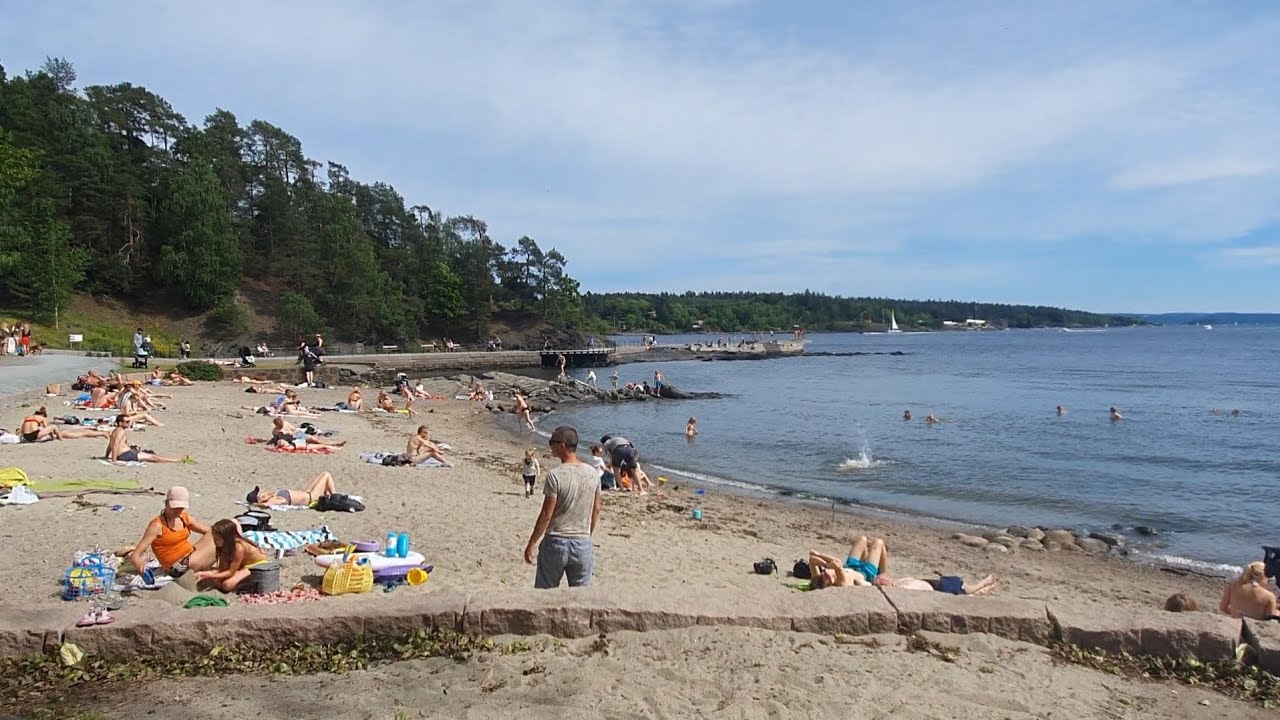 Lysaker Strand - walk through - Oslo Norway - YouTube