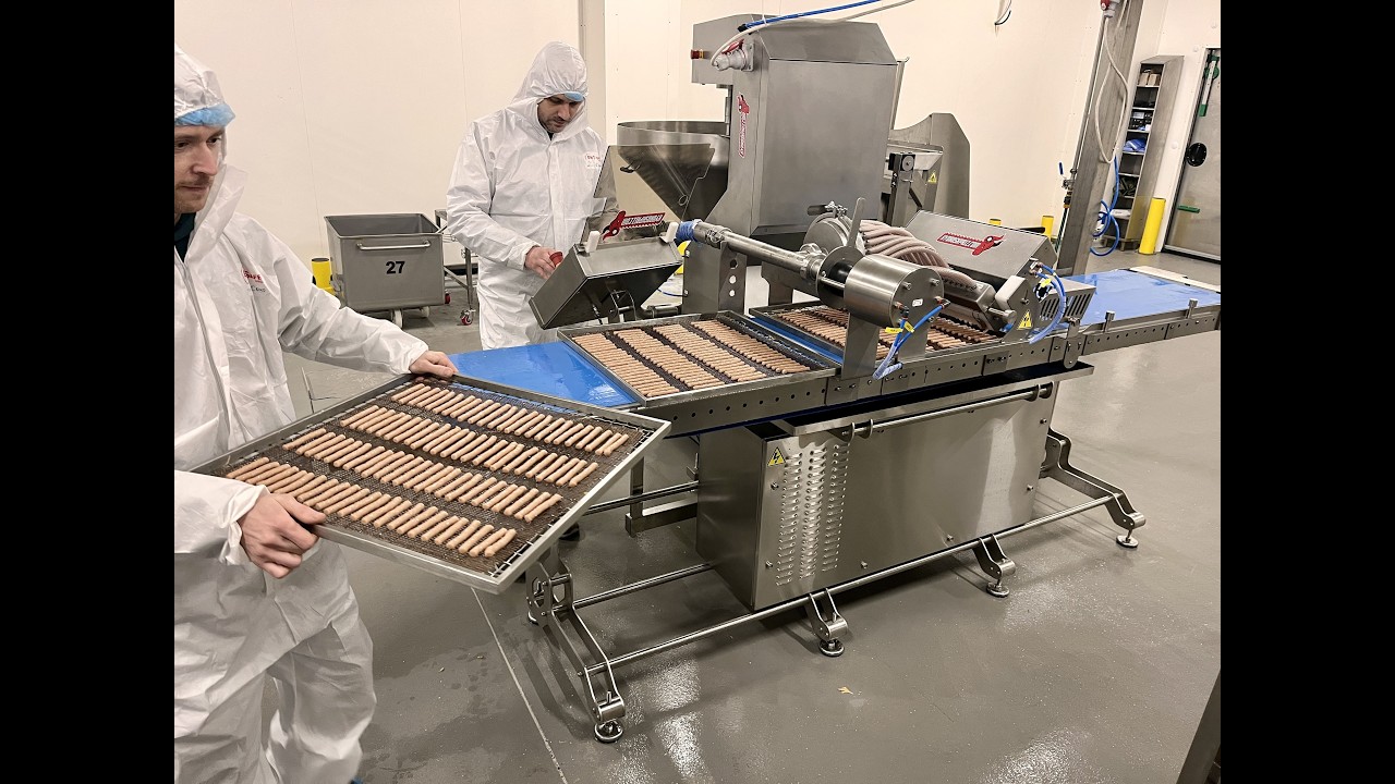Meat sticks and minced meat jerky automatic forming and cutting system ...