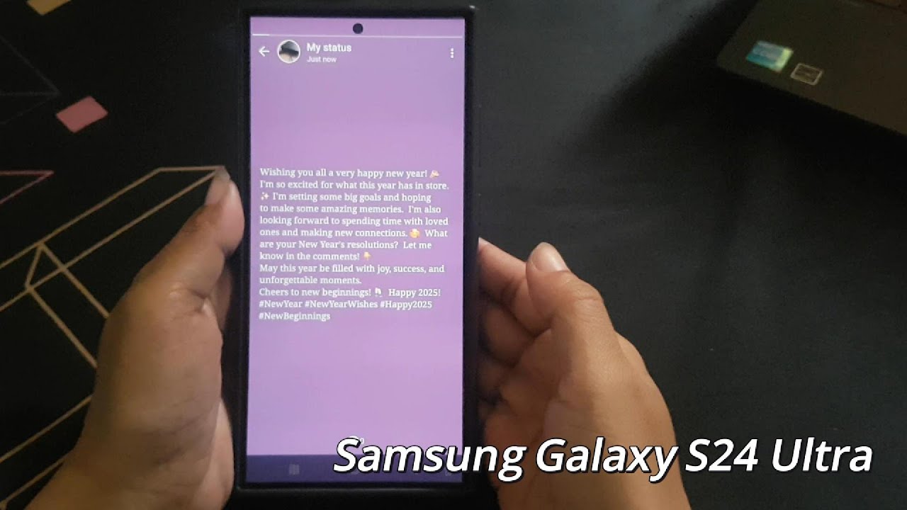 How to easily compose a polite new year wish for your social media post on Samsung Galaxy S24 ...