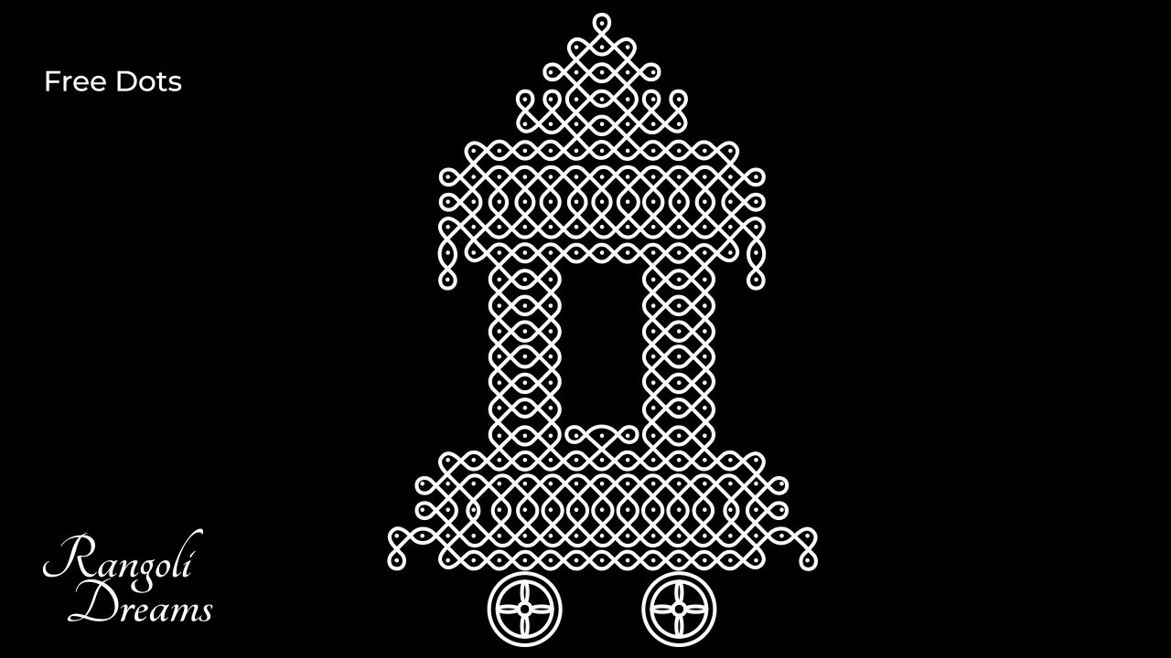 Very Beautiful Ther (Chariot) Kolam designs|Simple and Easy Mugullu ...