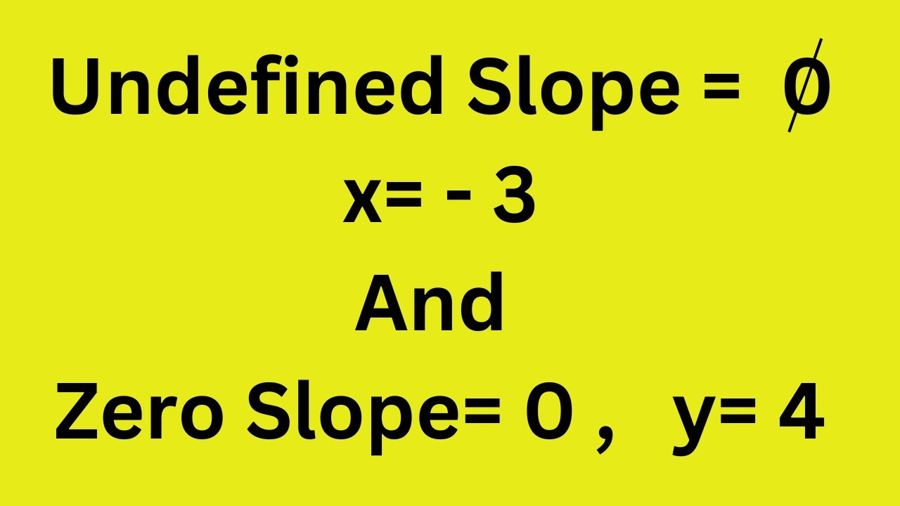 Slope Of A Line Parallel To X Axis And Y Axis Zero Slope And Slope Of A Line Parallel To X Axis And Y Axis Zero Slope And