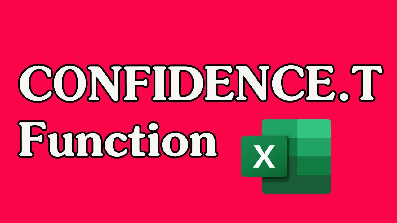 How to Use the CONFIDENCE.T Function in Excel - YouTube