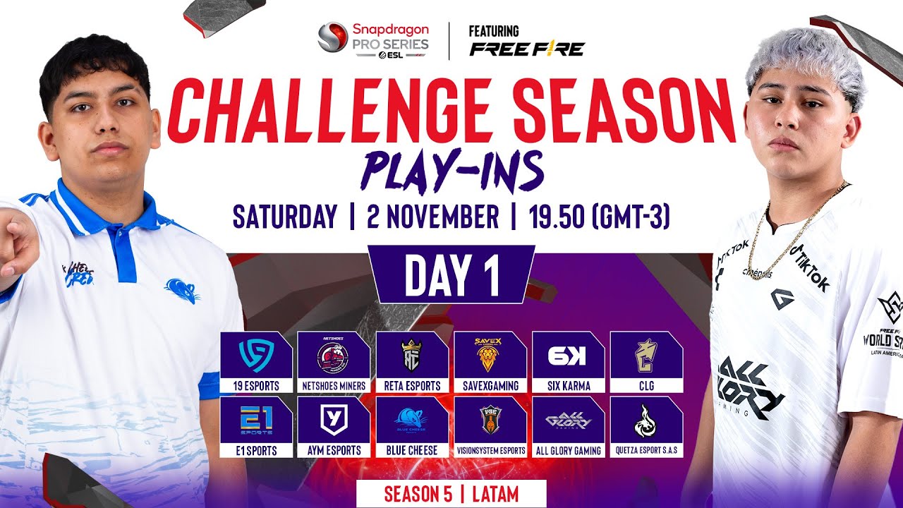 🔴Free Fire Challenge Play-Ins Day 1 | Season 5 | LATAM - YouTube