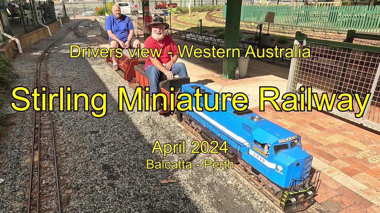 Drivers view, Stirling miniature railway, WA, April 2024 - YouTube