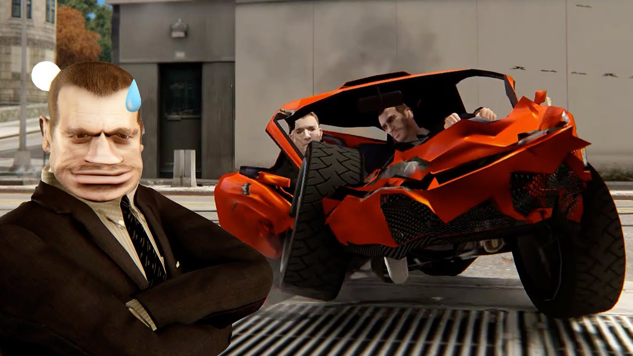 Niko tries to teach Bernie to swim！In traffic at a speed of 9999999 ...