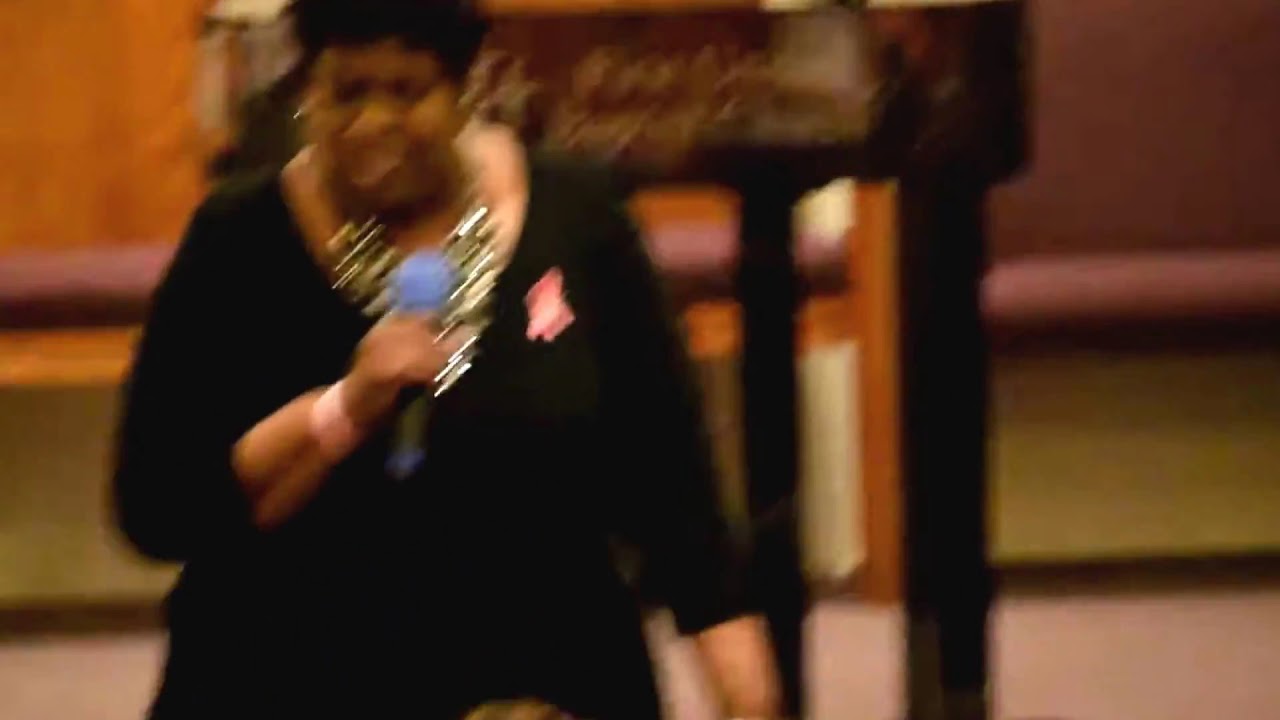 Comedian Ms. Gee (Iris Guidry) speaks to the ladies at Comedy for a ...