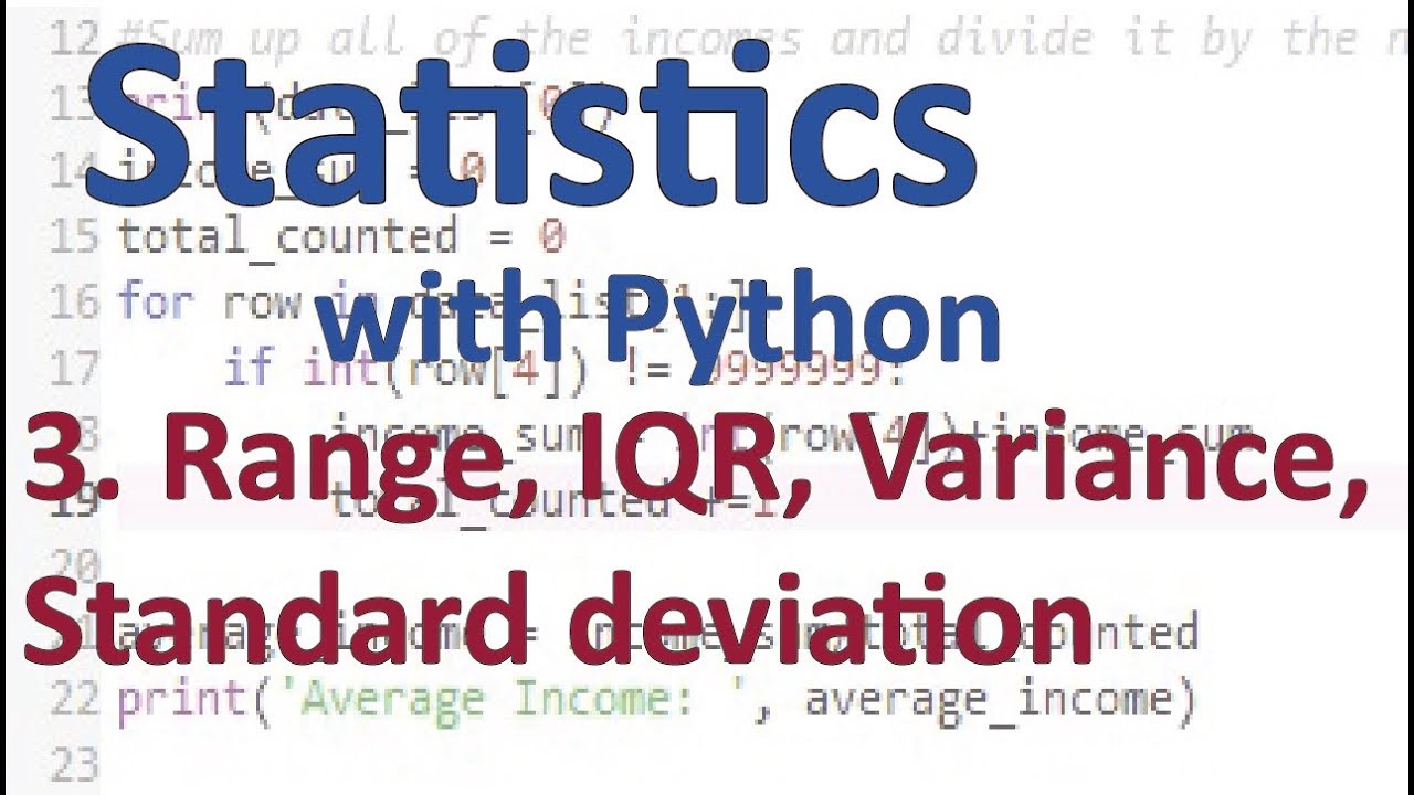 Range Interquartile Range Variance And Standard Deviation With range-interquartile-range-variance-and-standard-deviation-with