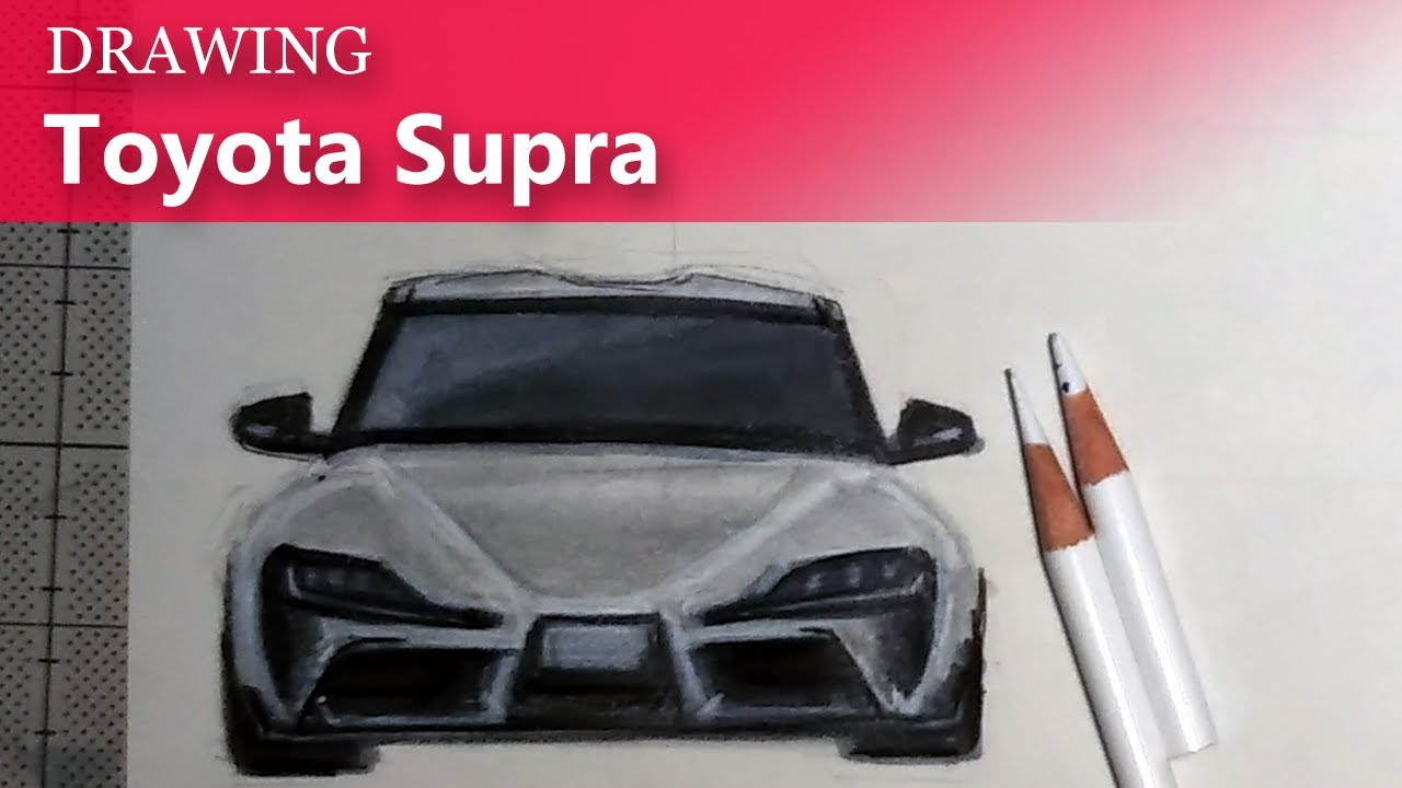 Toyota Supra | Drawing: Front View - YouTube
